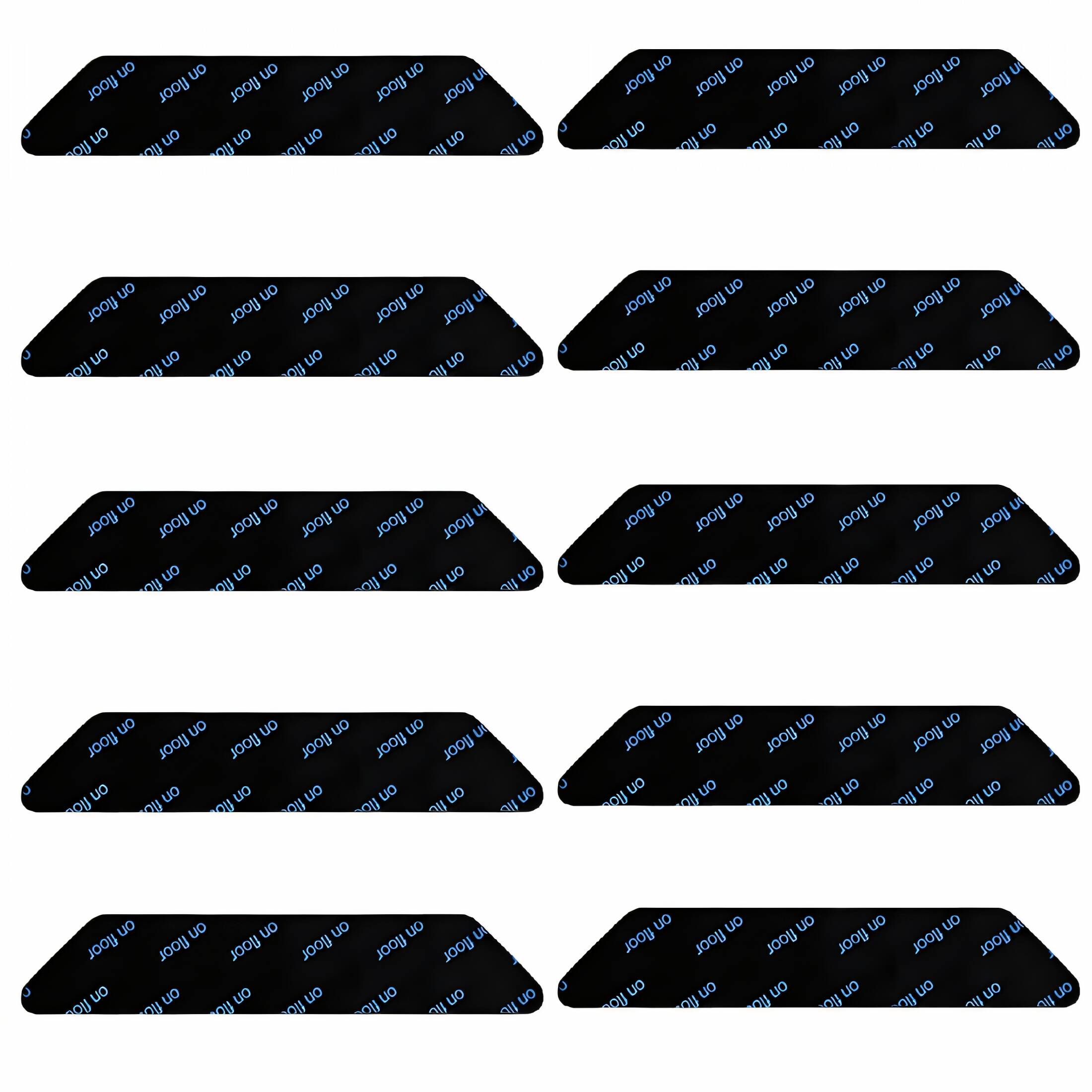 ICERUN 10 Pcs Rug Gripper,Trapezoid Pu Traceless Material Rug Tape ...
