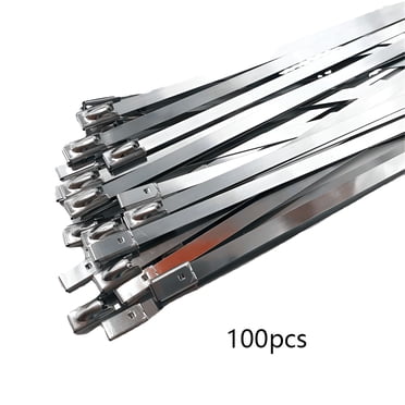 18 Inch Heavy Duty Zip Ties, 100 Pack, Black, 175lb Tensile Strength ...