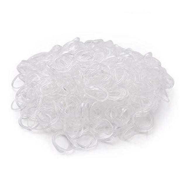 ICERUN 1200 Pieces Rubber Bands for Hair,Anti-Aging Transparent ...