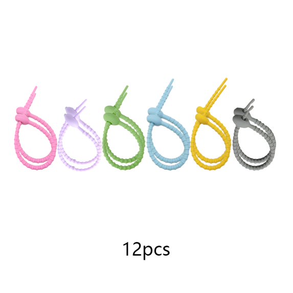 ICERUN 12Pcs Wire Ties,Colorful Creative Combinations Heavy Duty Zip ...