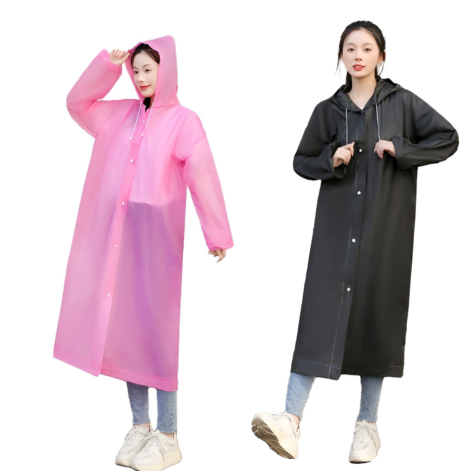 ICERUN 2Pcs Rain Ponchos for Adults,Rafting Disposable Rain Ponchos for ...