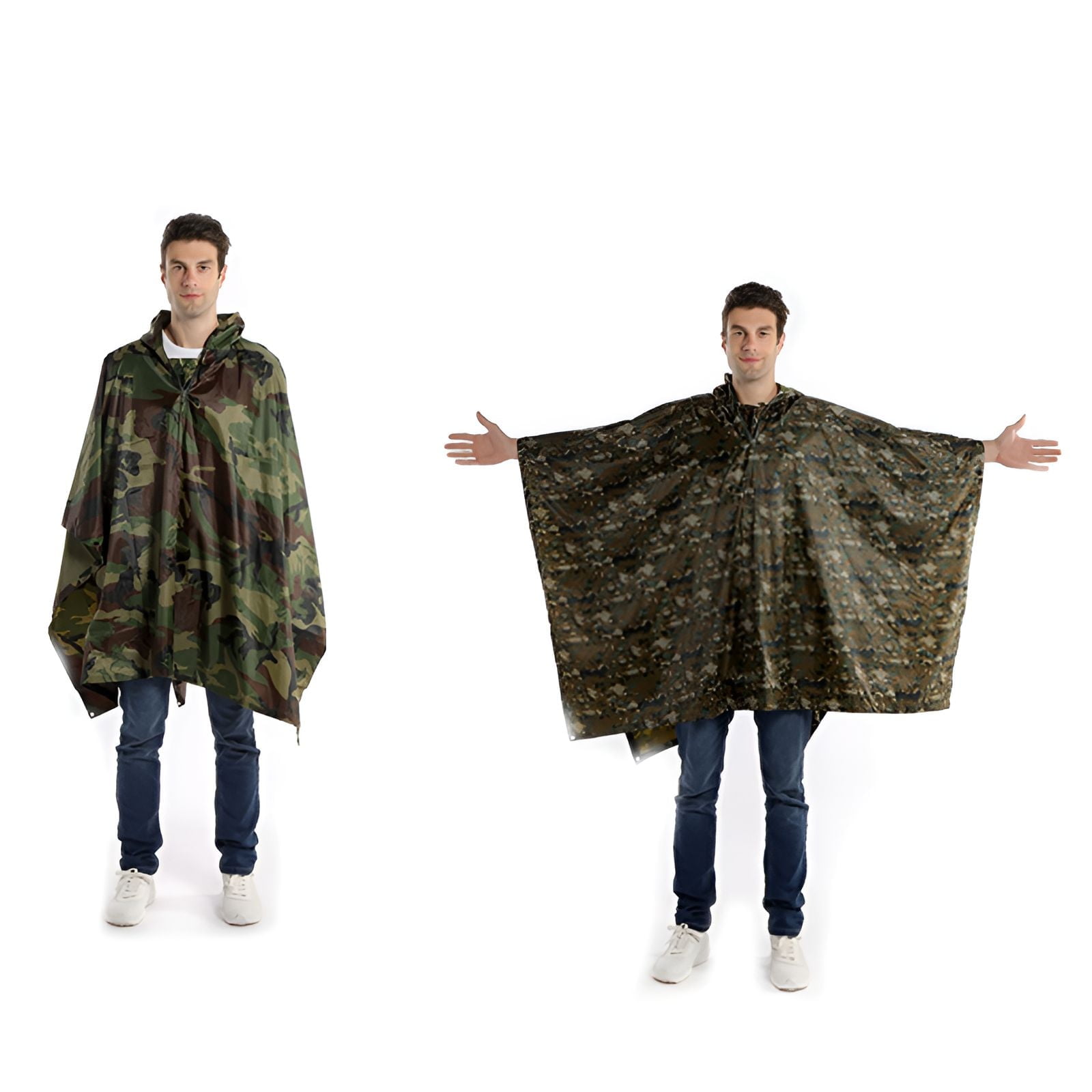 ICERUN 2Pcs Rain Ponchos for Adults,Kids Outdoor Ponchos Adult,Water ...