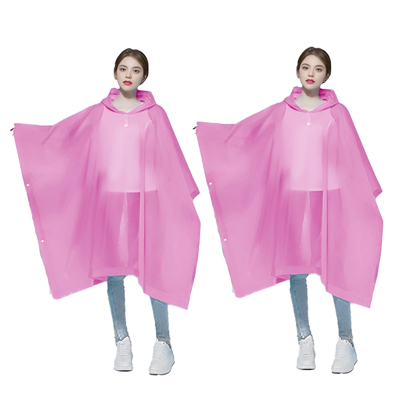 ICERUN 2Pcs Rain Ponchos for Adults,School Use Disposable Rain Ponchos,Panchos Rain Adult ...