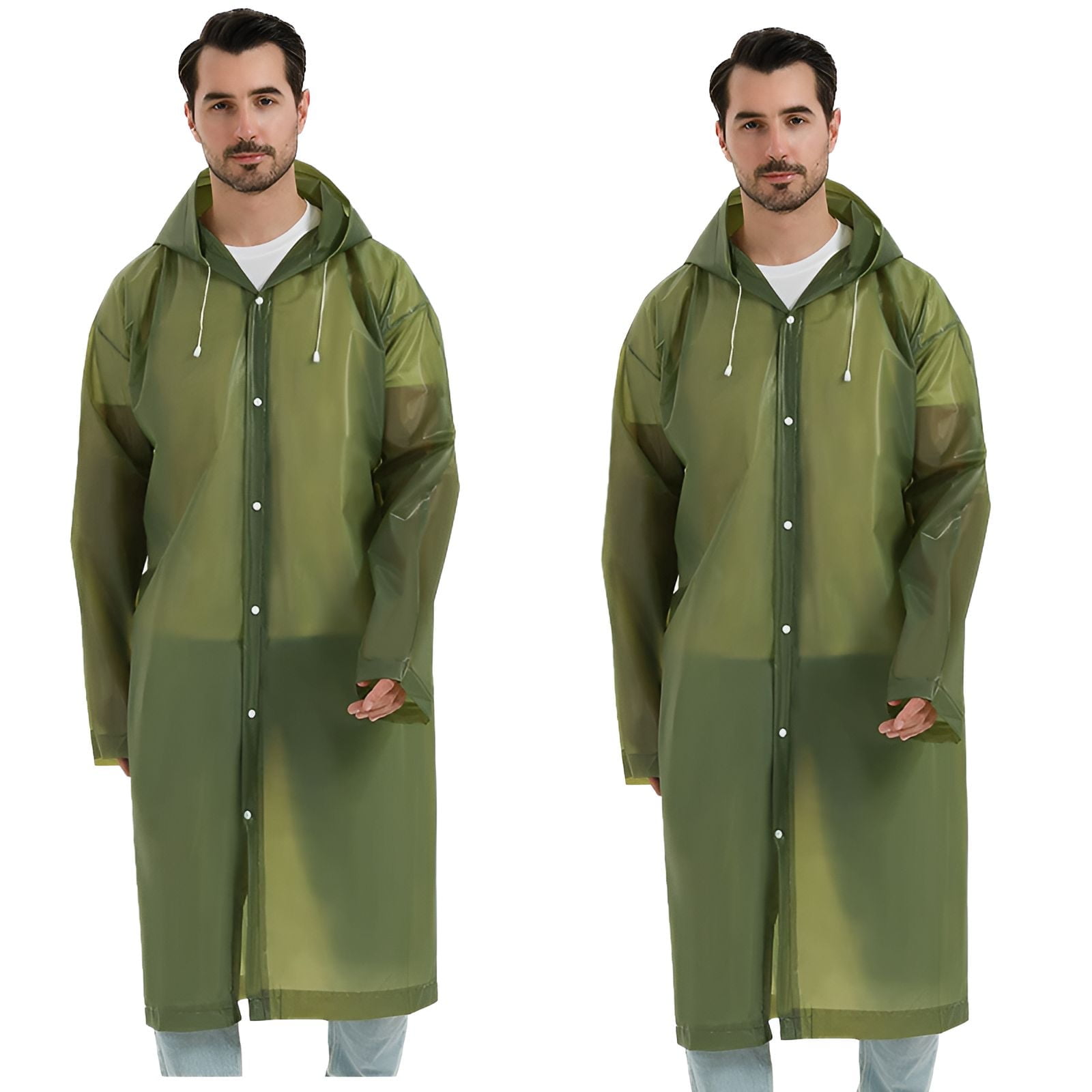 ICERUN 2Pcs Rain Ponchos for Adults,Rainproof Wind Shield Rain Poncho,Quick Coverage Poncho Men ...