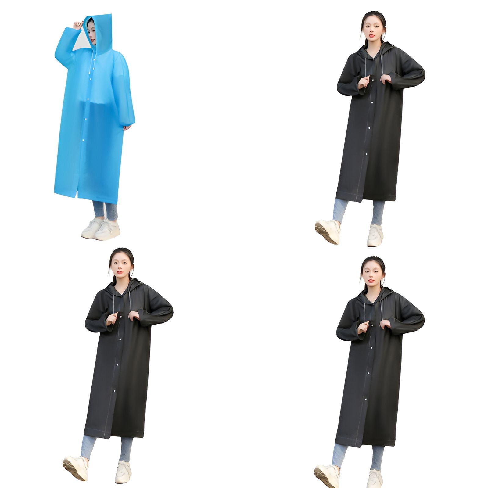 ICERUN 4Pcs Rain Ponchos for Adults,Splash Day Rain Cape Rain Poncho ...