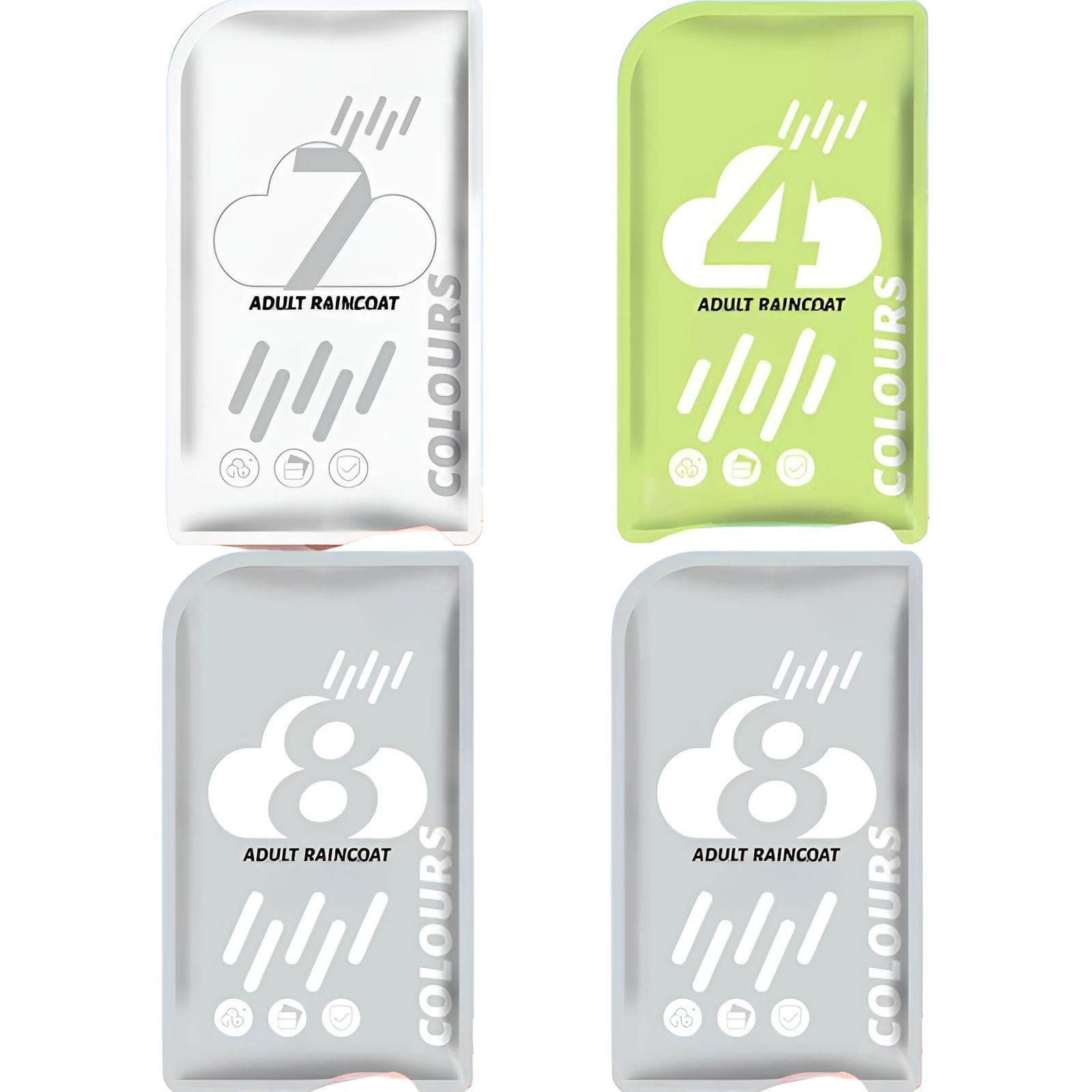 ICERUN 4Pcs Rain Ponchos for Adults,Storm Proof Rain Guard Rain Poncho ...