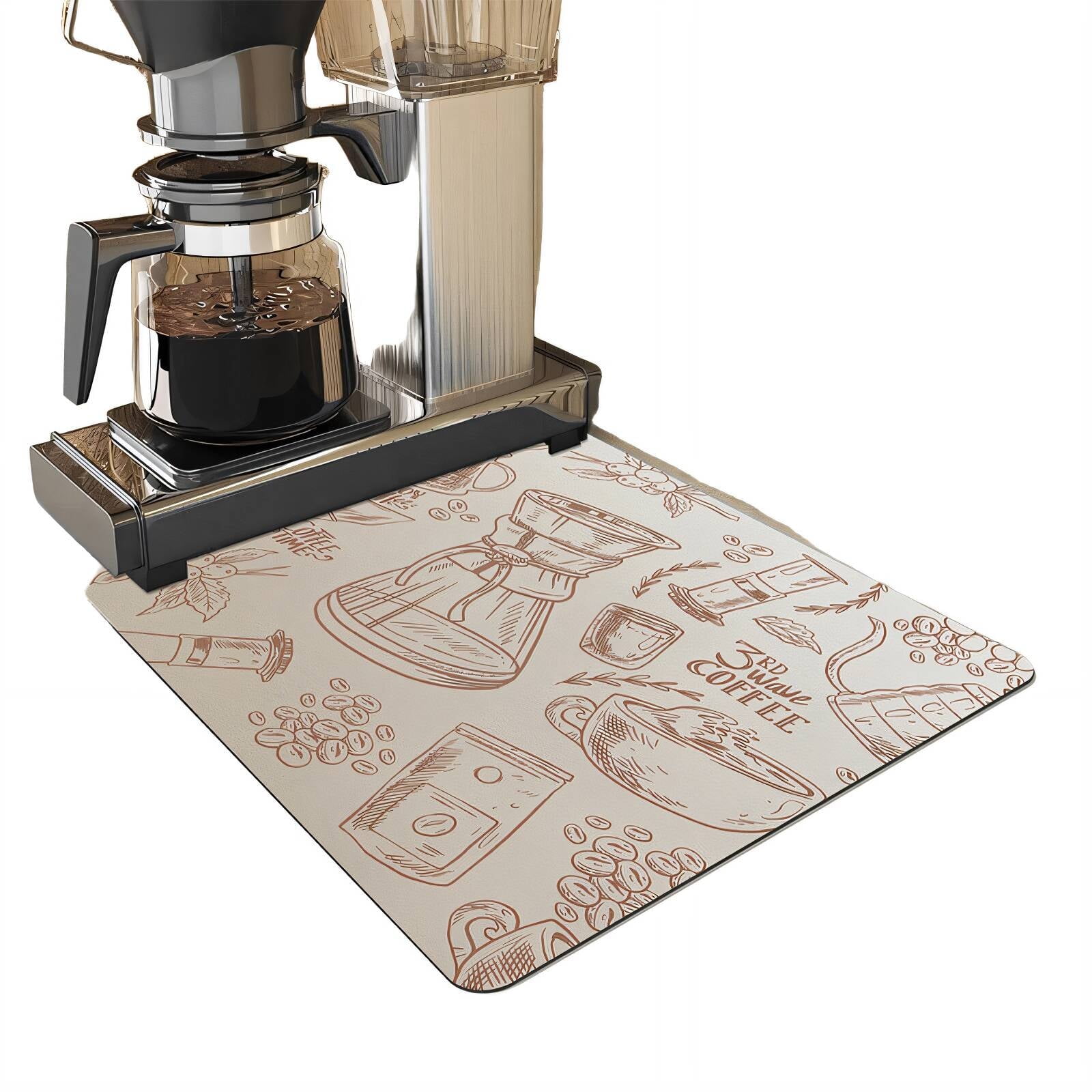 ICERUN Bar Mat,30*40cm Non-Slip Grip Drying Mat,Multi-Use Heat ...