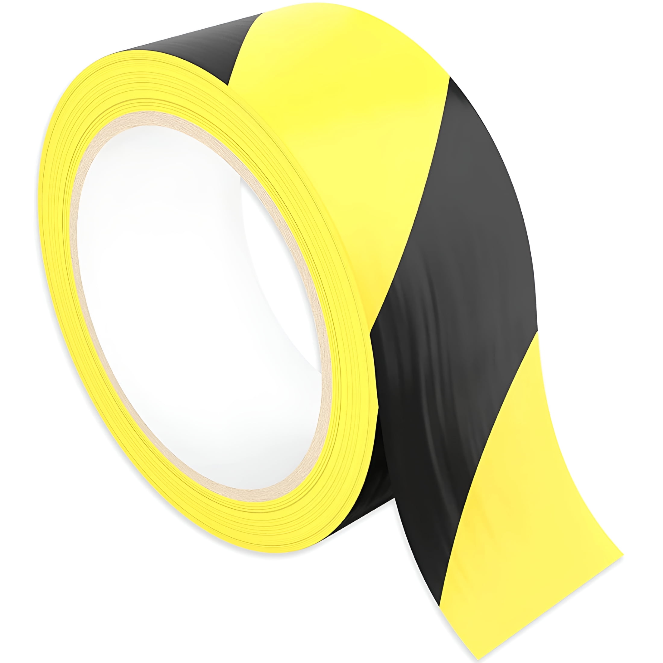 ICERUN Double-Roll of Ultra-Adhesive, Black & Yellow Vinyl Hazard Tape ...