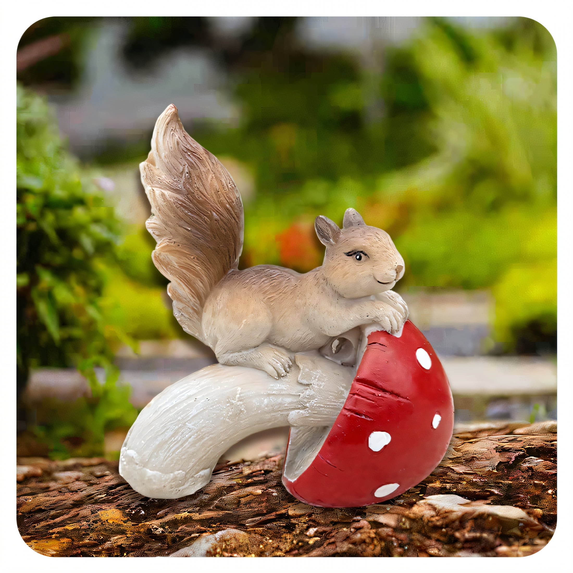 ICERUN Garden Statues,Resin Squirrel Sculpture Yard Decor,Biomimetic ...