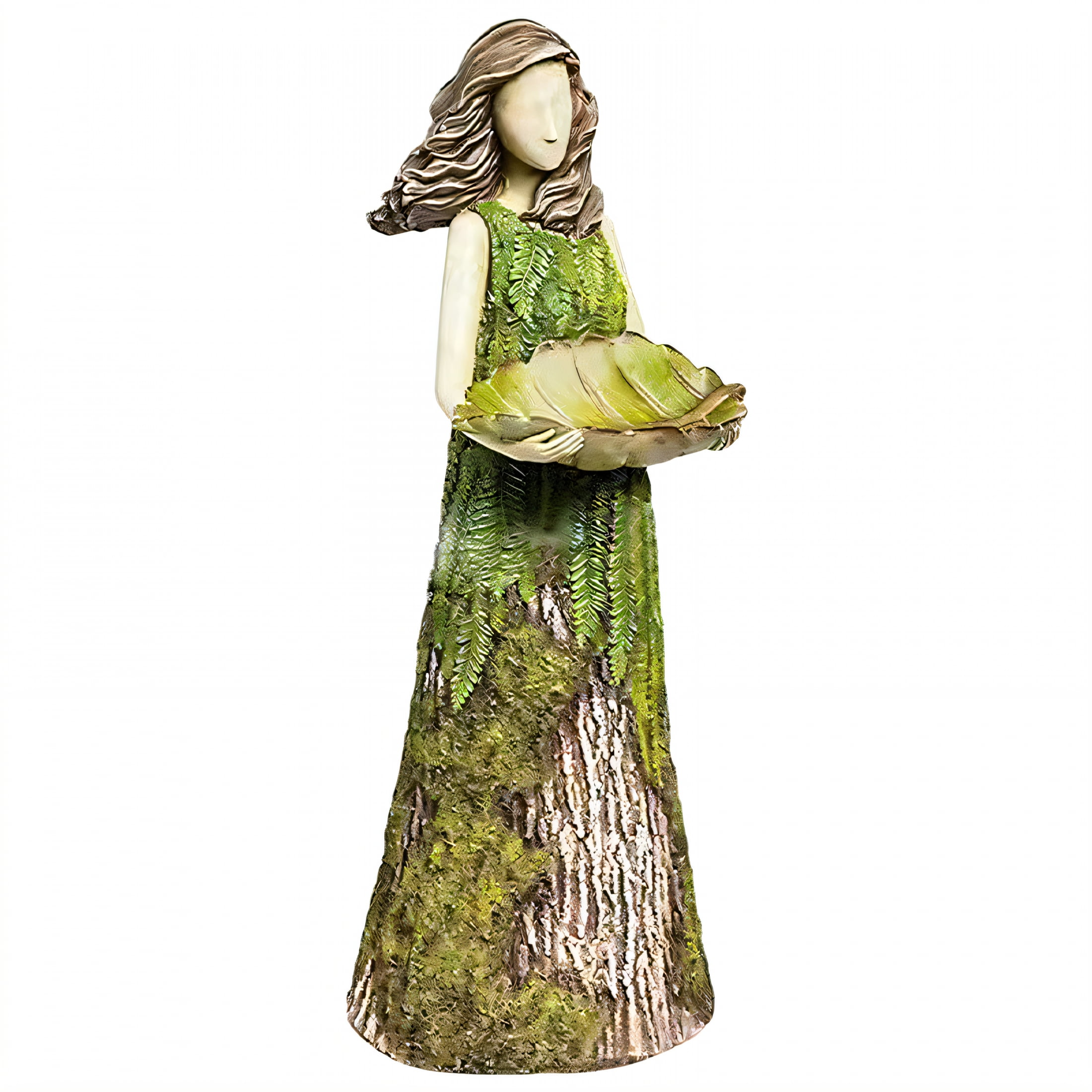 ICERUN Garden Statues,Resin Woman Feeder Sculpture Garden Art,Realistic ...
