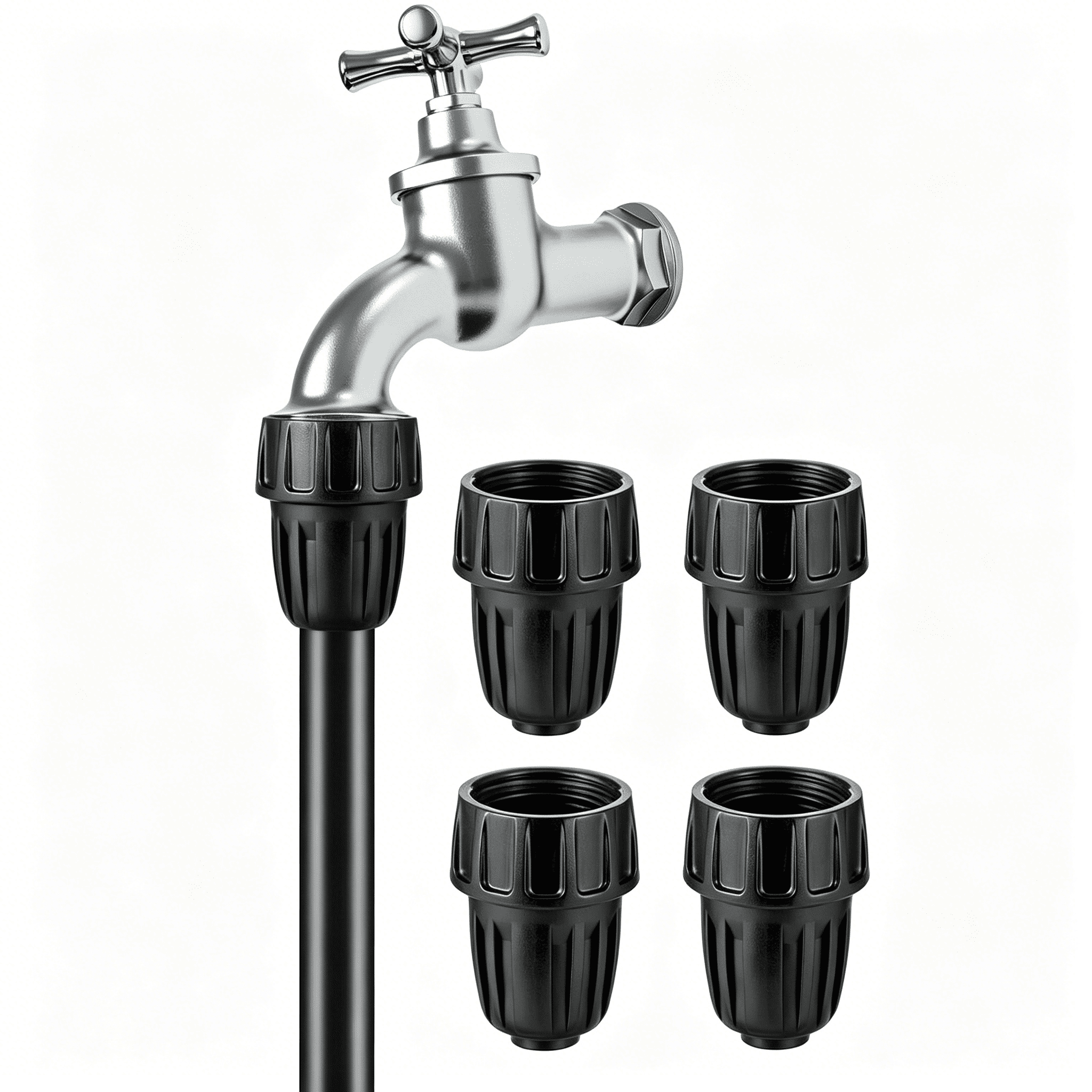 ICERUN Us Standard Faucet Adapter 6Pc,3/4" Faucet to 1/2" Drip ...