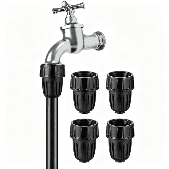 ICERUN Us Standard Faucet Adapter 6Pc,3/4" Faucet to 1/2" Drip ...