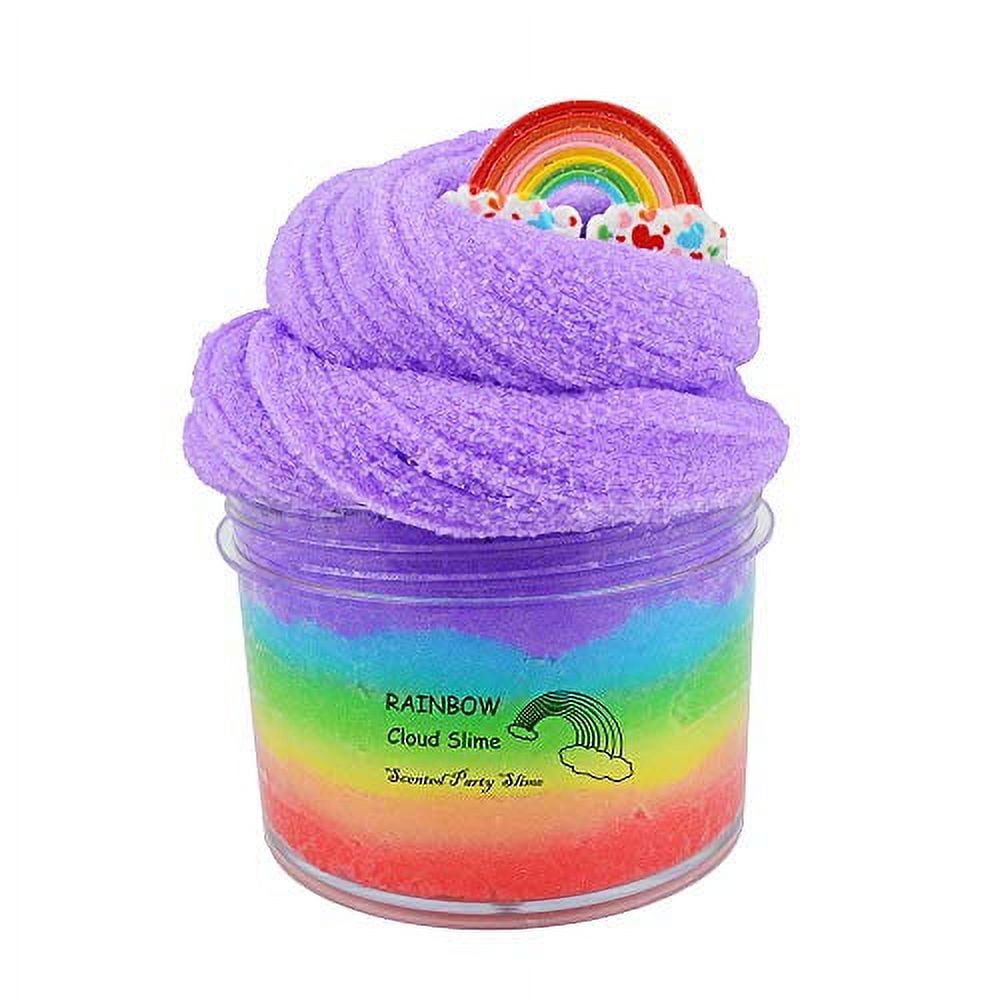 ICHICHI Rainbow Cloud Slime,Non-Sticky and Super Soft Scented Slime ...