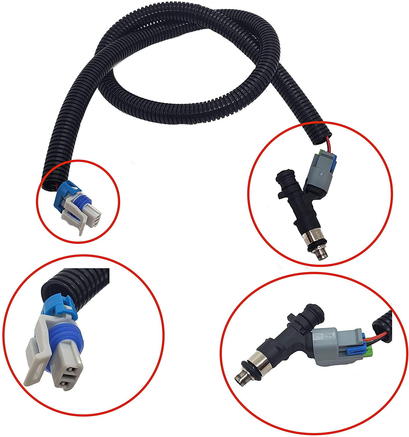 ICHTHYOSAUR Fuel Injector Gray Plug PTO Side Fits 2011 2012 2013 2014 ...