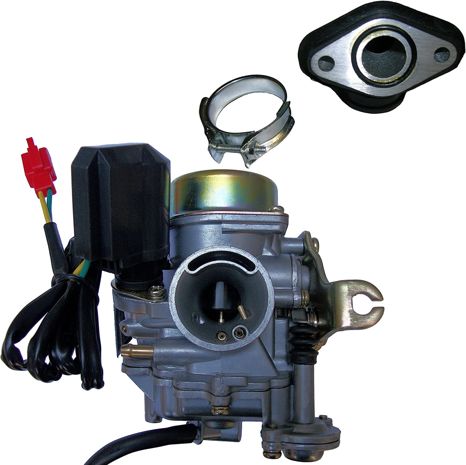 ICHTHYOSAUR Parts 20mm Carburetor Intake Manifold Boot for 139 QMB GY6 50cc 50 Scooter Moped ...