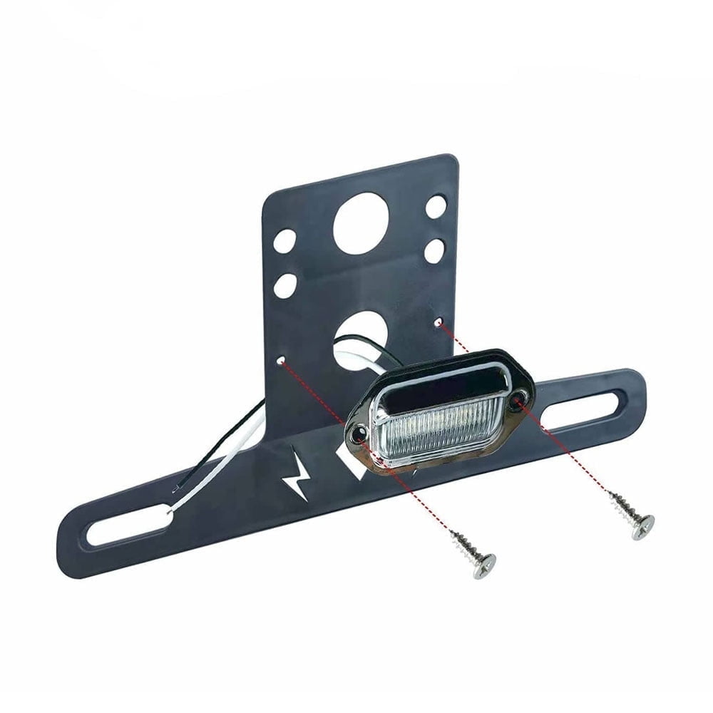 ICHTHYOSAUR Universal Lighted License Plate Holder for Polaris Ranger ...
