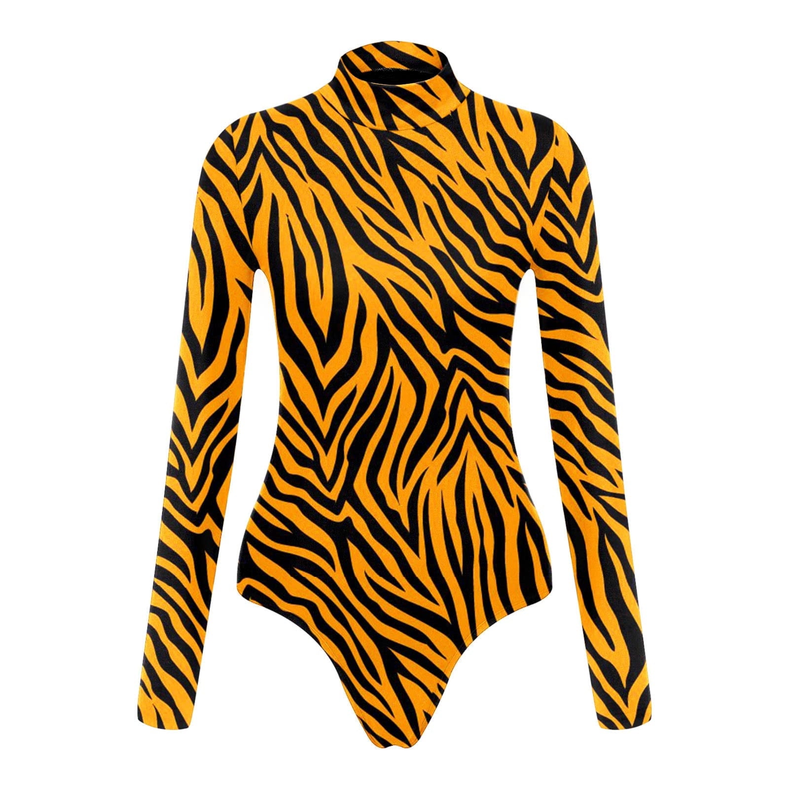 ICHUANYI Long Sleeve Bodysuit for Women, Leotard Shapewear Mock Neck ...