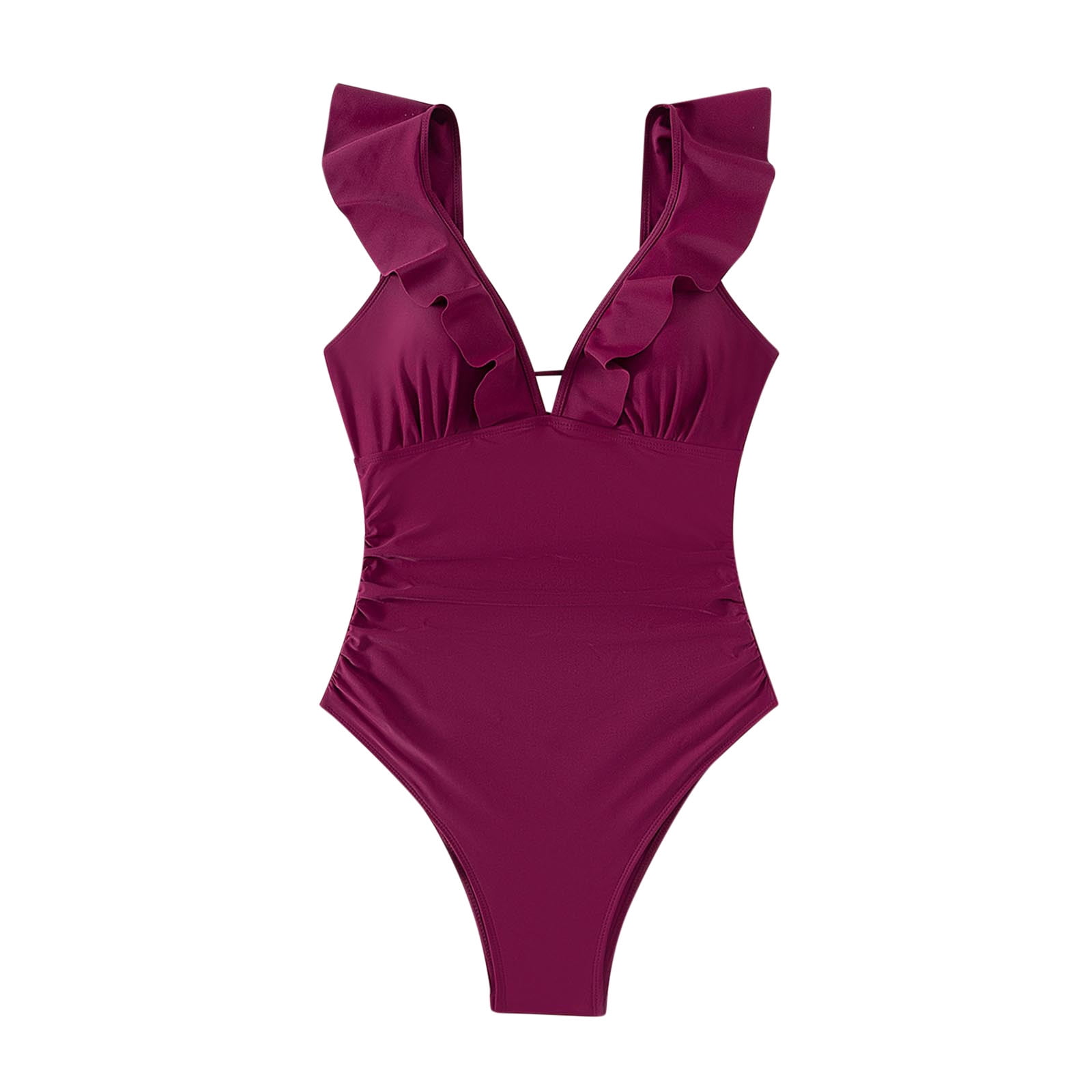 ICHUANYI Women's Fashion New Swimsuit Fly Side Deep V Slim Summer ...