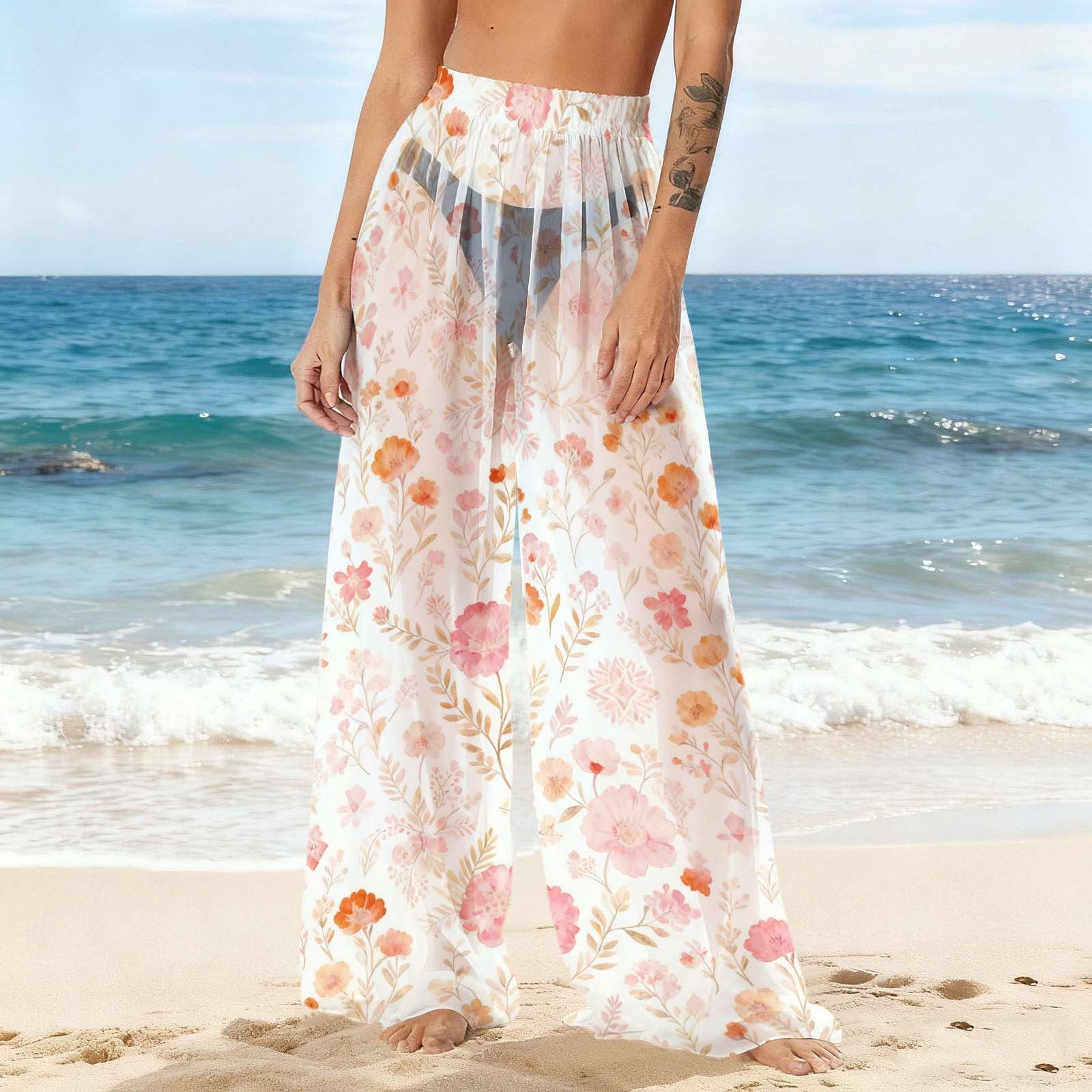 ICHUANYI Women's Summer Chiffon Lightweight Bathing Suit Cover Up ...