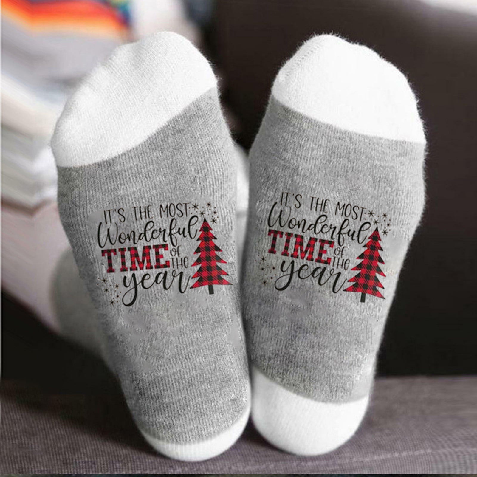 ICHUANYI Womens Cute Funny Holiday Socks for Fall Winter Christmas ...