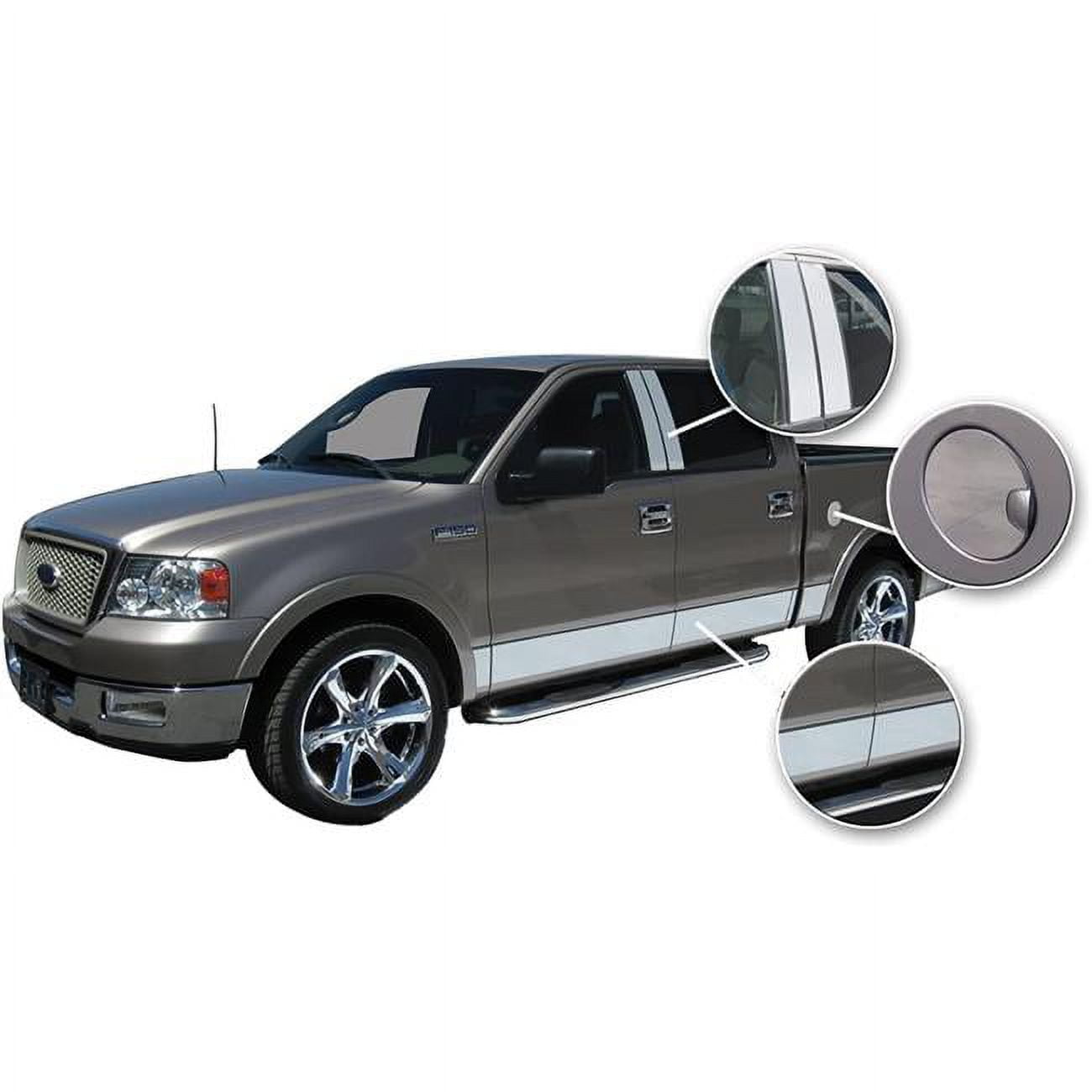 ICI Innovative Creation ICIUCUT-RKP5 U-Cut Chrome Rocker Panel Kit, 5 ...