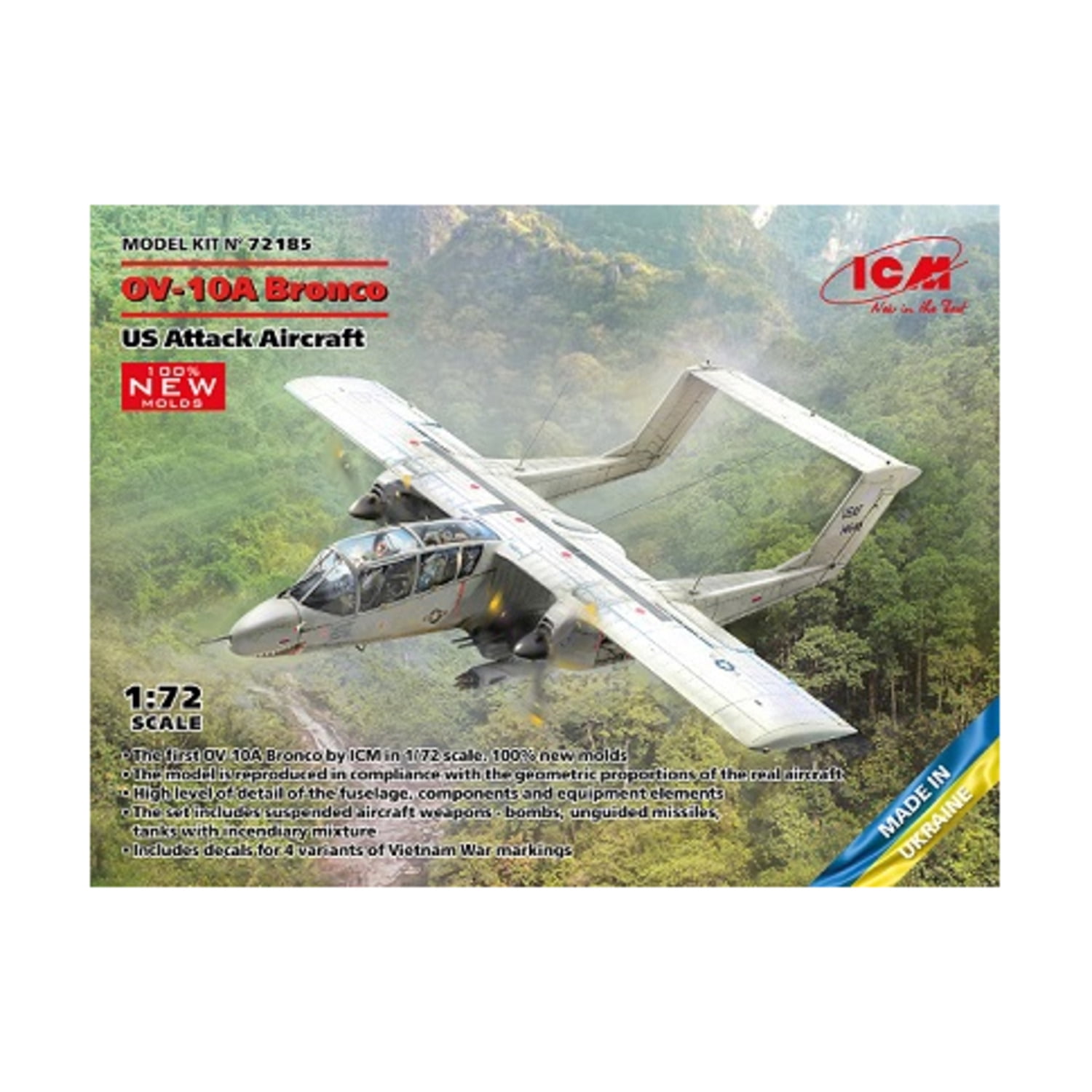 ICM 72185 OV-10A Bronco US Attack Aircraft - Walmart.com
