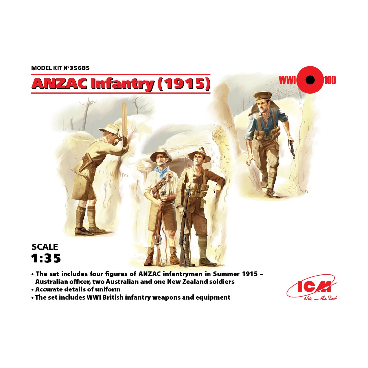 ICM ANZAC Infantry (1915) New - Walmart.com