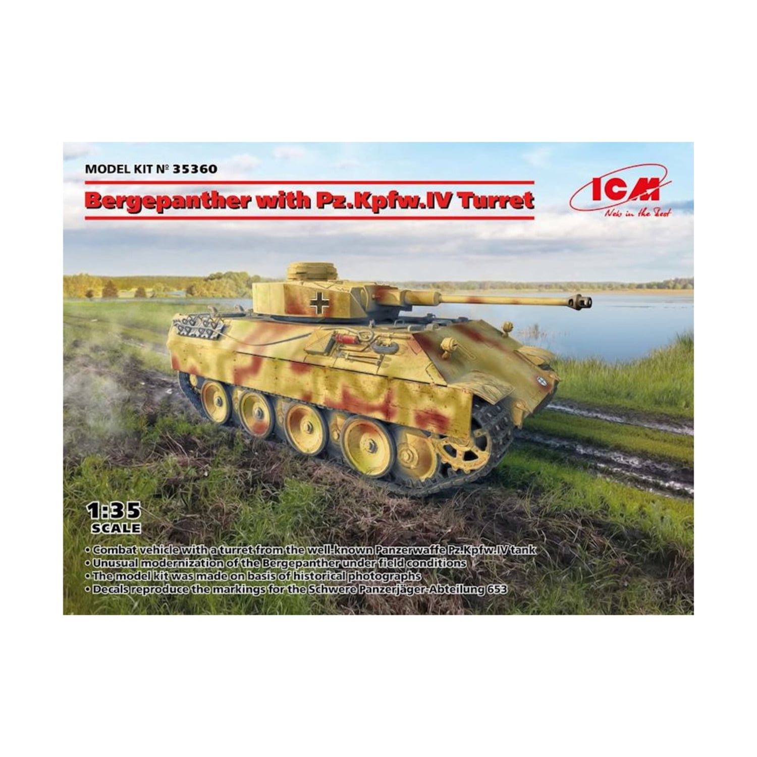 ICM Bergepanther w/Pz.Kpfw.IV Turret New - Walmart.com