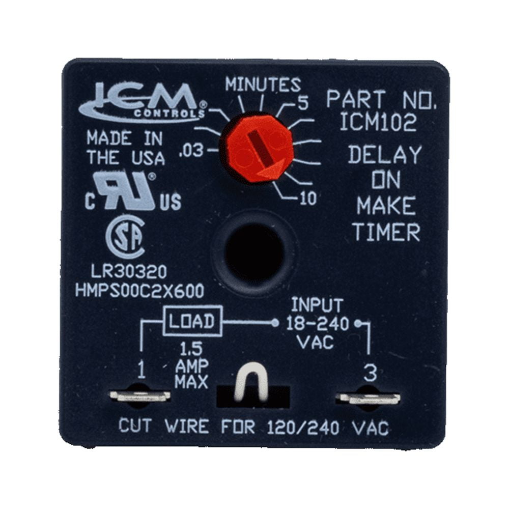 Icm Time Delay Relay,18 to 240V AC ICM102B - Walmart.com