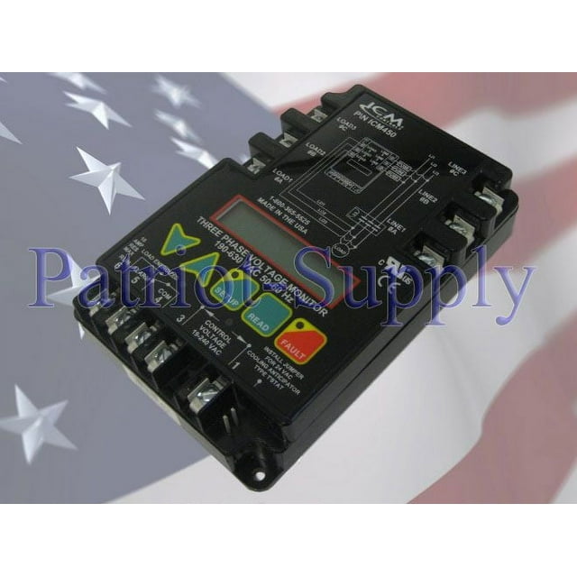 ICM Controls ICM450A Programmable 3-Phase Line Voltage Monitor ...