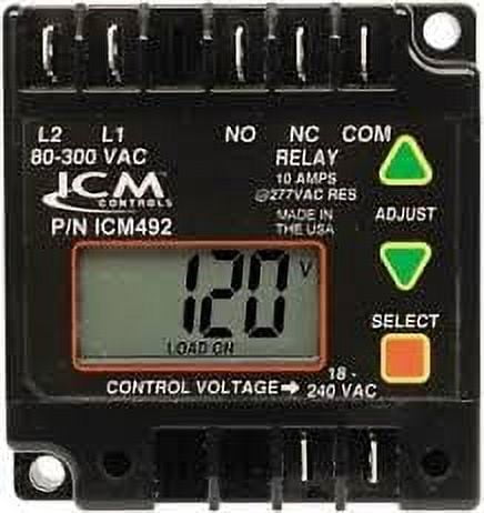 ICM Controls ICM492C-LF ICM492 Single Phase Motor Protection, 80-300 VAC, replacement for P251 ...