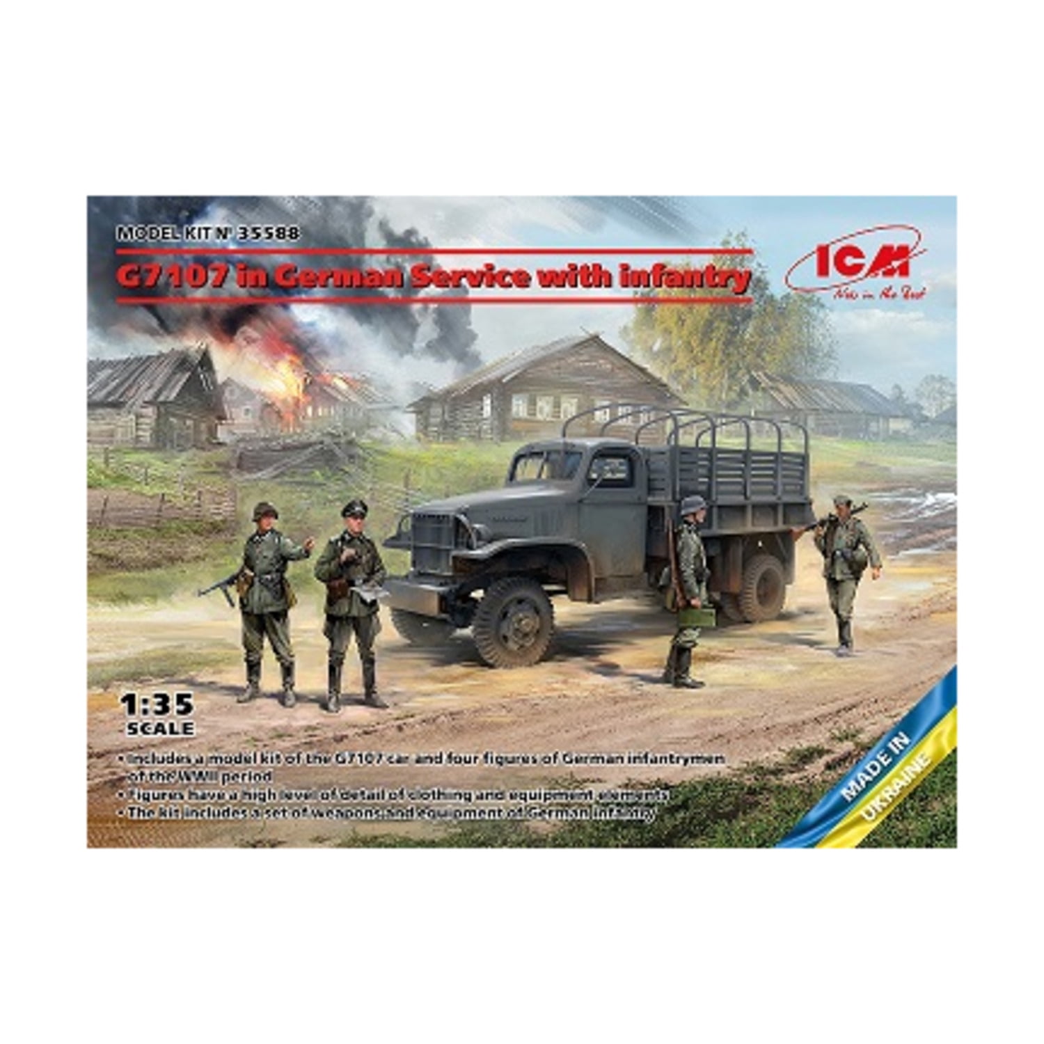 ICM G7107 Stake Body Truck w/Infantry Figures New - Walmart.com