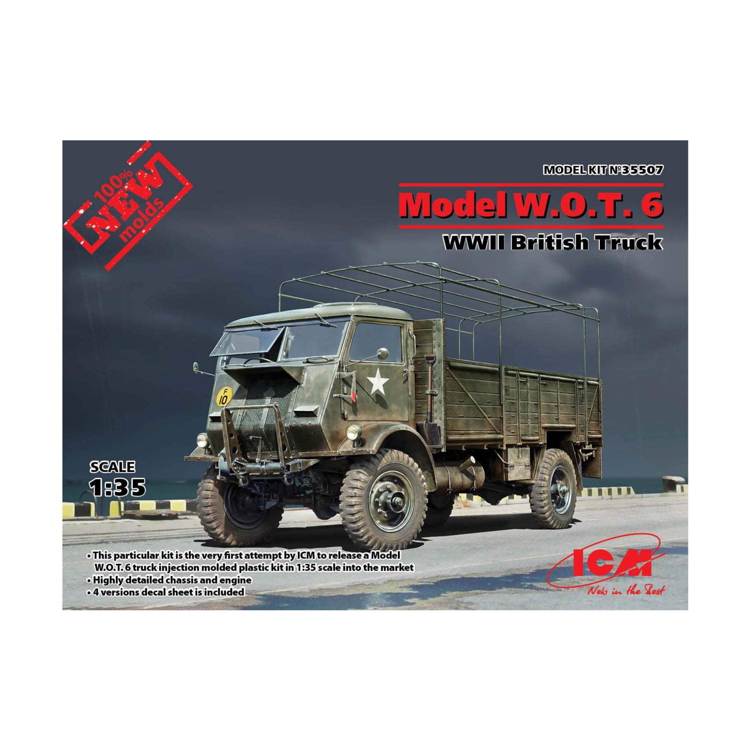ICM Models W.O.T. 6 British Truck Plastic Model Kit, 1/35 Scale ...
