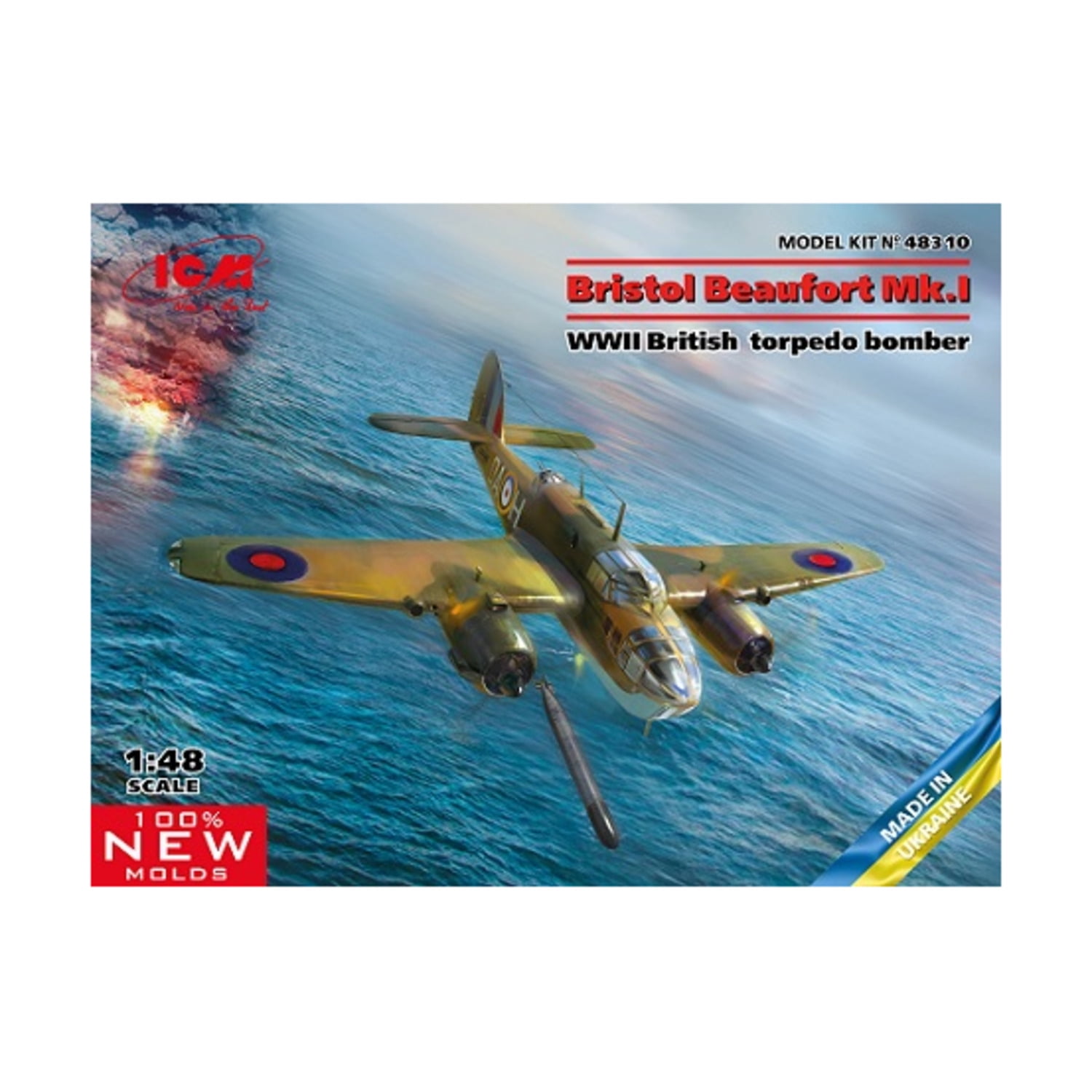 ICM WWII British Bristol Beaufort Mk.I Torpedo Bomber New - Walmart.com