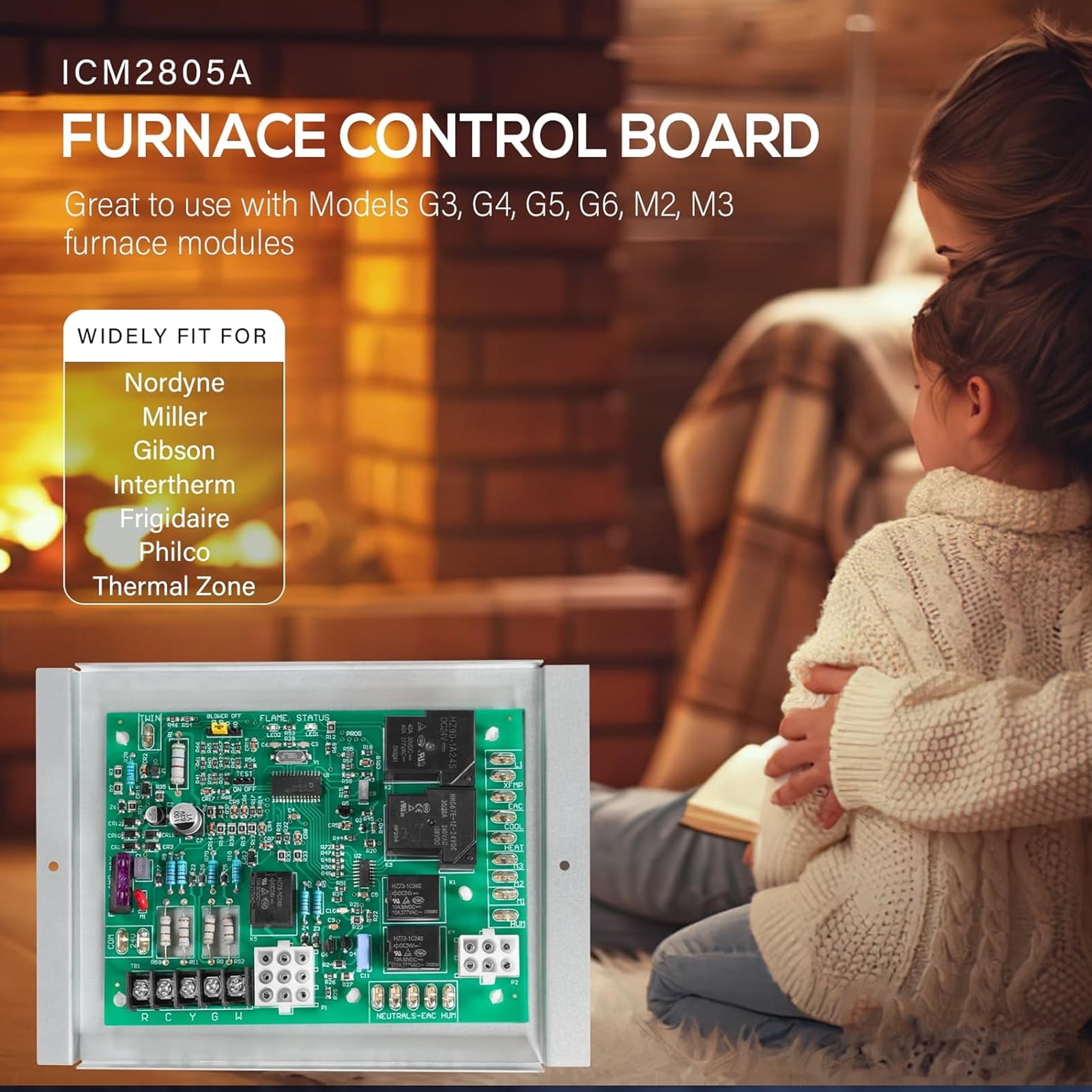 ICM2805A Furnace Control Board Replacement for Nordyne 903106 624631 ...