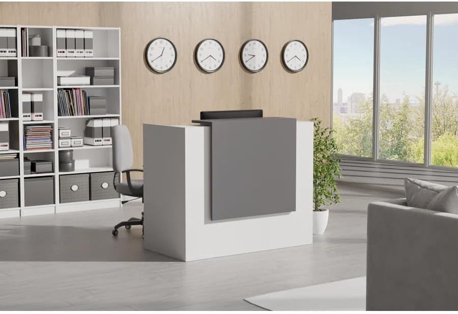 ICN 53" Modern Reception Desk, Multifunctional Modern Transaction ...