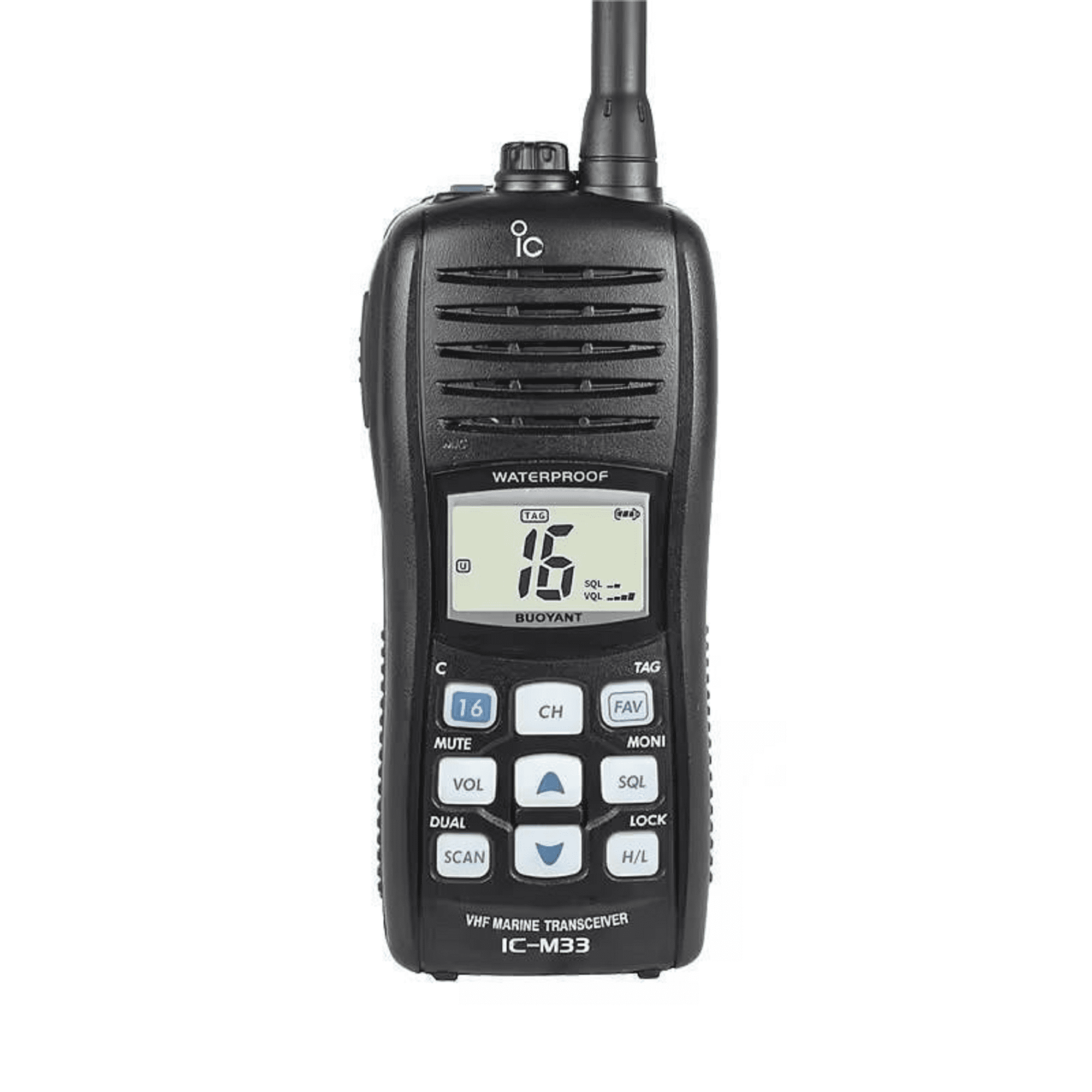 ICOM IC-M33 walkie talkie 2-way Radio Intercom Maritime Marine VHF ...