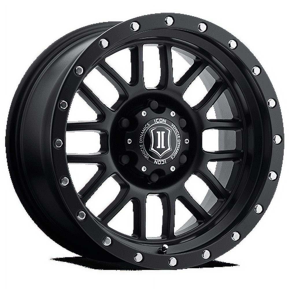 ICON ALLOYS Alpha Satin Black 17" Wheel 6x5.5 0mm offset, Satin Black ...