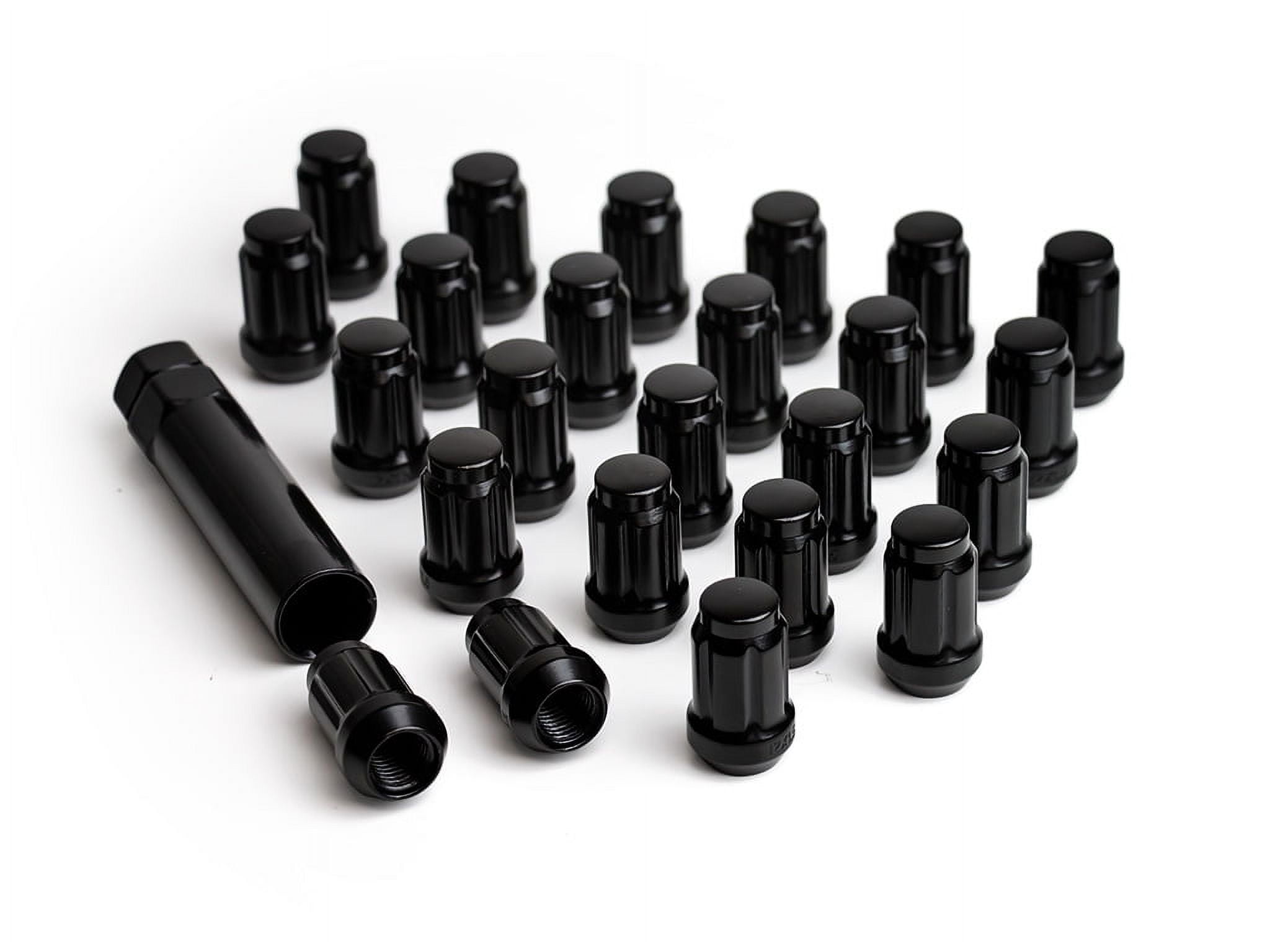 ICON Alloys, Lug Nut Kit, 1/2"- 20 UNF, Black, 24 Count with Lug Key ...