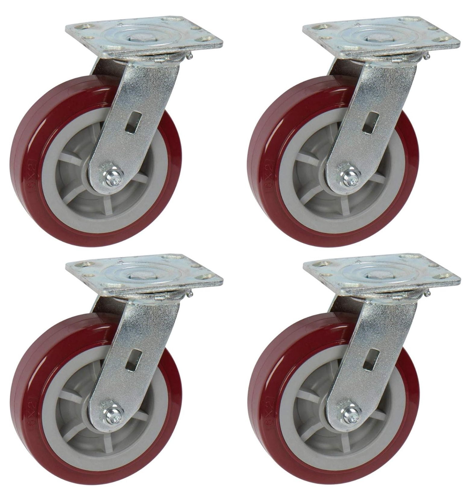 ICON CASTER WHEELS 6" x 2" PRO Heavy Duty Industrial Casters, Top Plate ...
