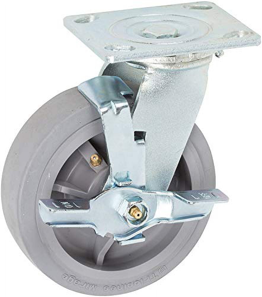 ICON Caster Wheels 6660 Series 6" Mirage Rubber Heavy Duty Caster, Set ...