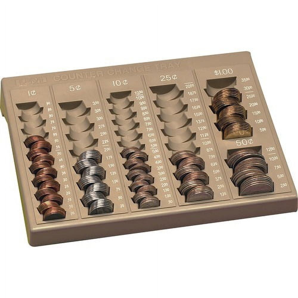 Iconex One-Piece Plastic Coin Tray, 1.6"*9.8"*7.6", Beige - Walmart.com
