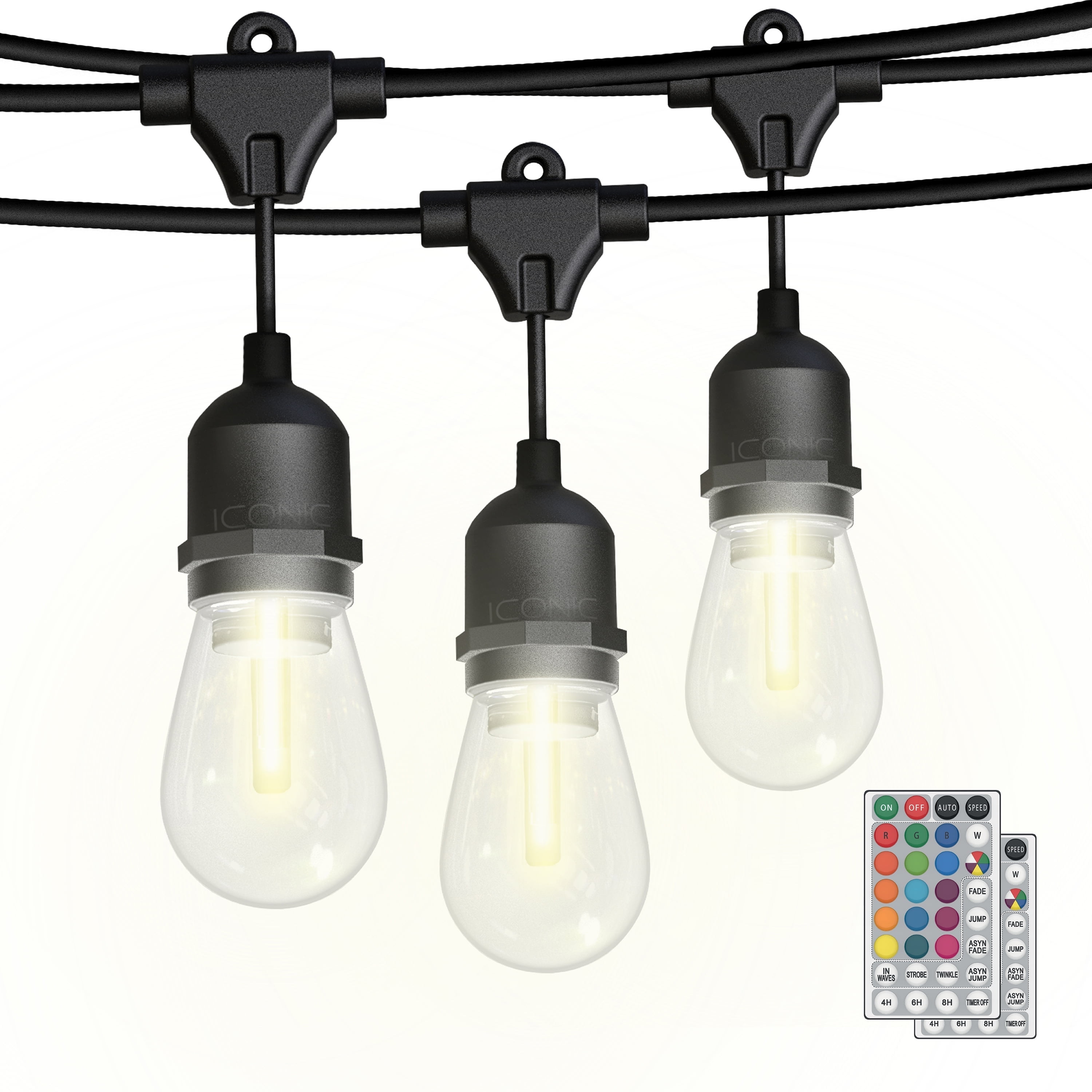 ICONIC LED Outdoor String Christmas Lights, 25 ft. LED Christmas String ...