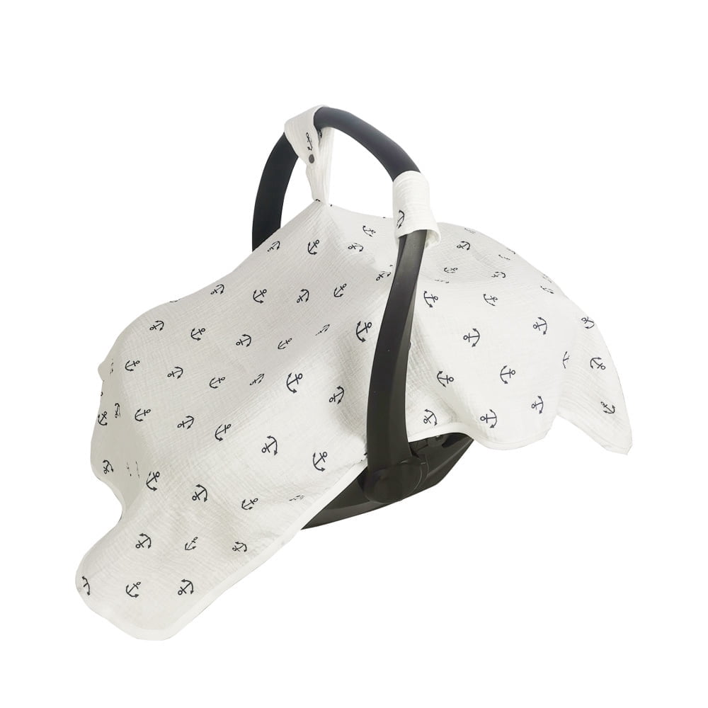 ICOPUCA Car seat Cover Muslin baby carrier cover baby blanket anchors ...