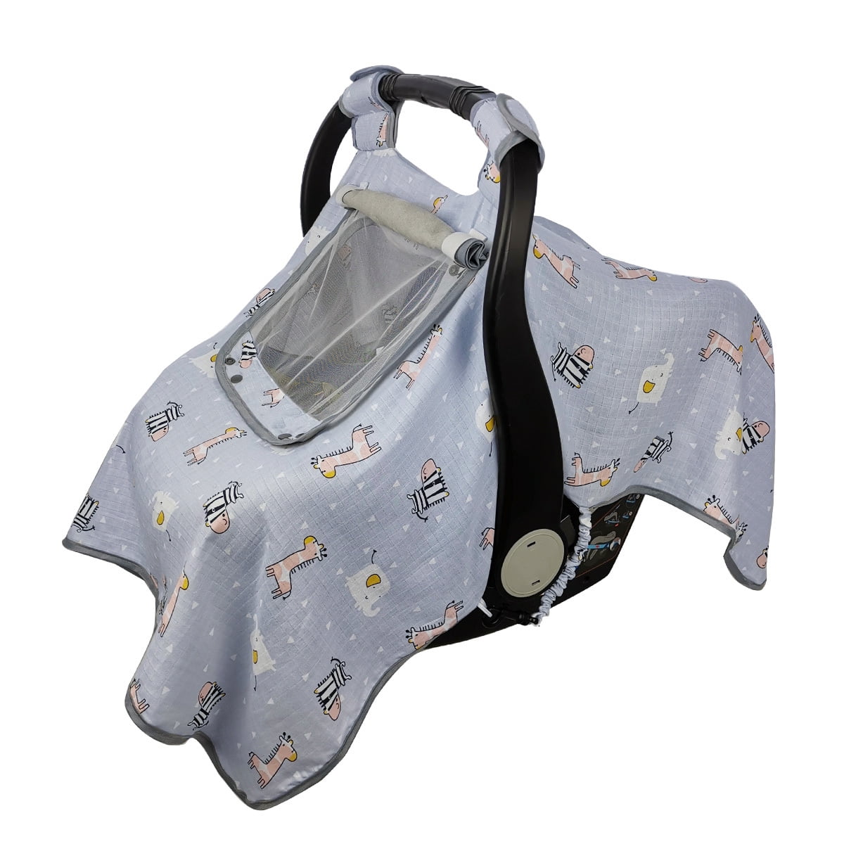 ICOPUCA Muslin Baby Car Seat Cover Carrier cover carseat canopy light ...