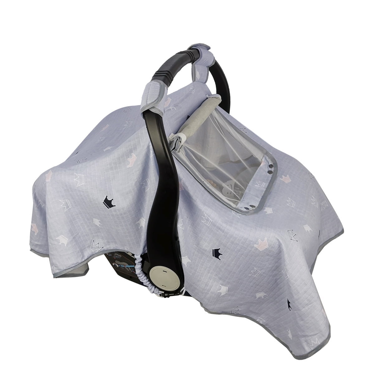 ICOPUCA Muslin Baby Car Seat Cover Carrier cover carseat canopy light ...