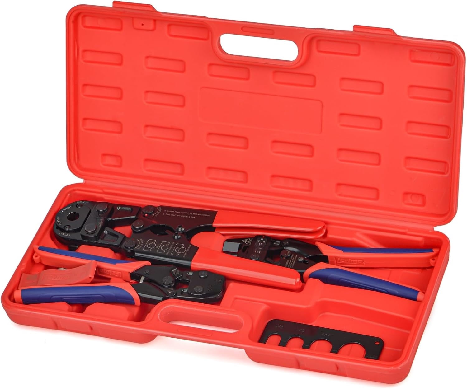 ICP-1234AH PEX Crimping Tool Kit - 1/2-in & 3/4-in Copper Crimp Rings ...