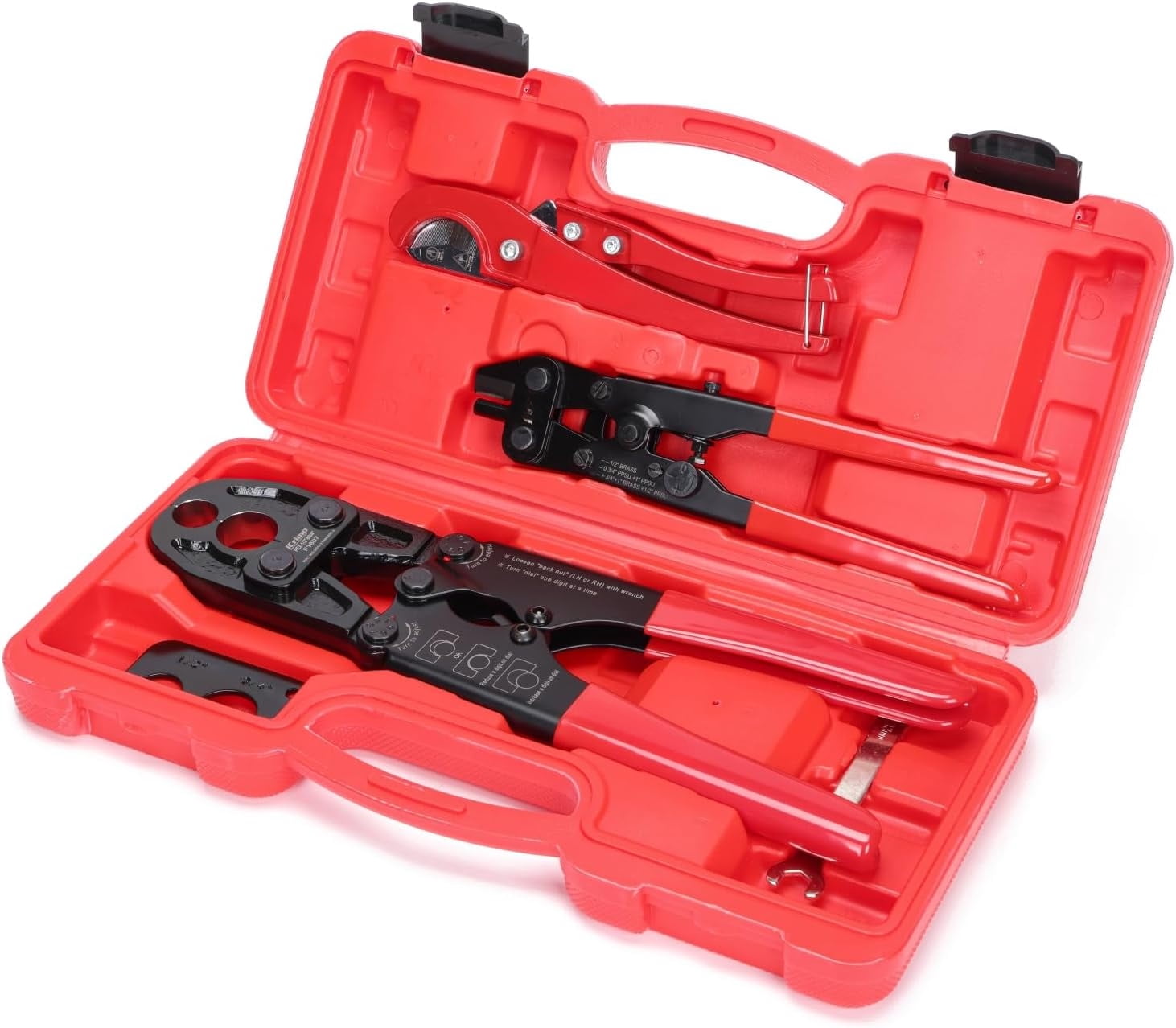 ICP-1234AH PEX Crimping Tool Kit - 1/2-in & 3/4-in Copper Crimp Rings ...