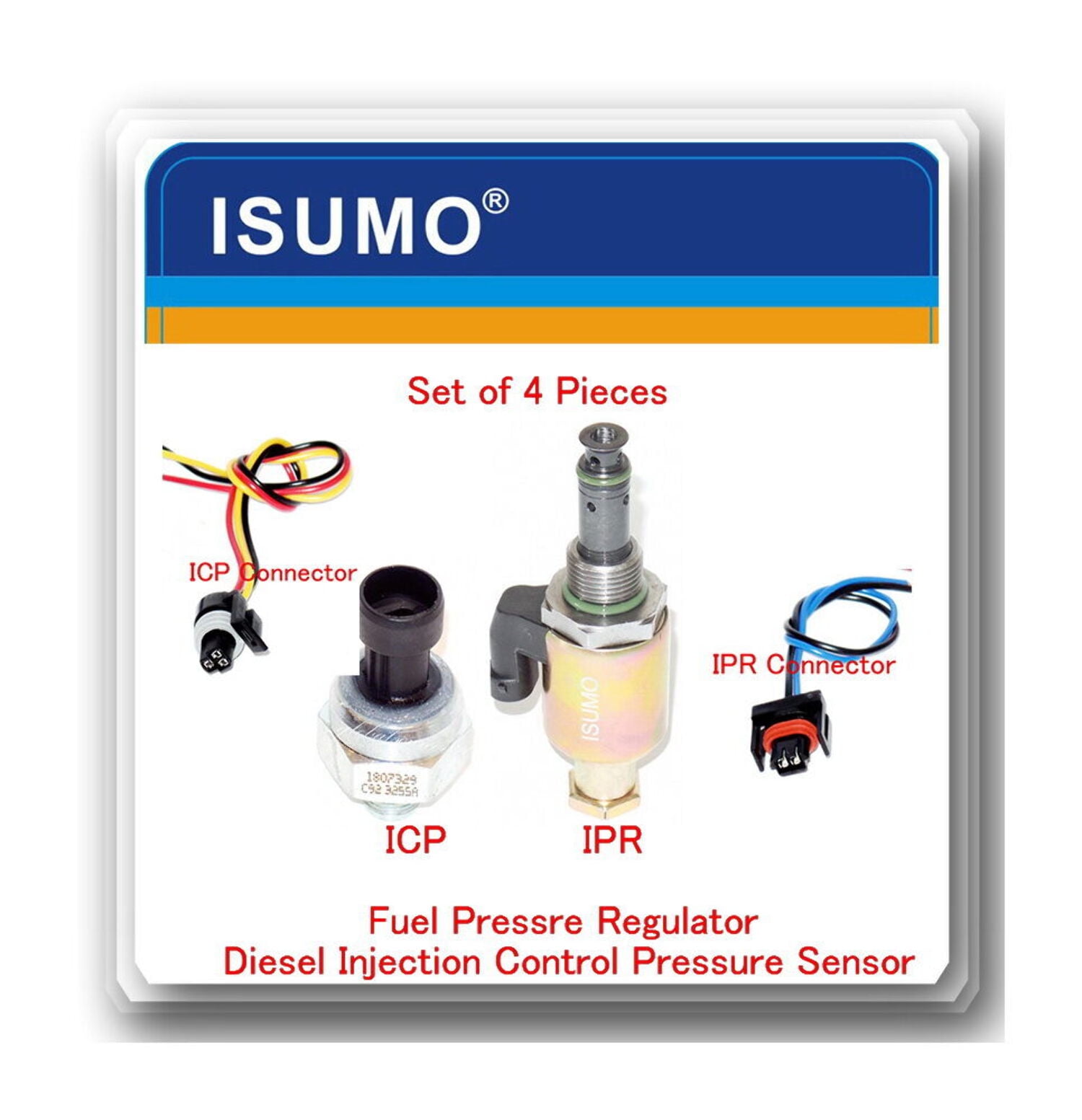ICP/IPR Fuel Pressure Regulator Sensor W/ Pigtail For:IHC Navistar ...