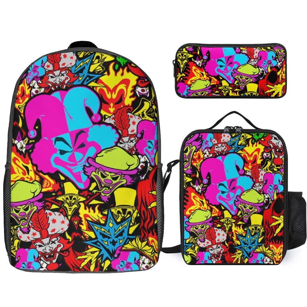 ICP Insane Clown Posse Laptop Backpack With Lunch Bag Pen Bag Set ...
